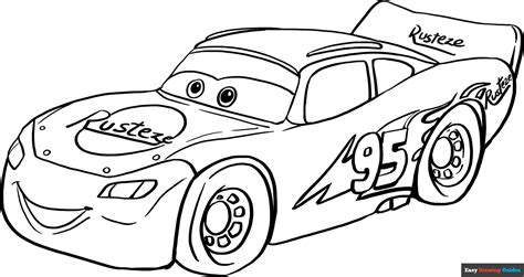 How To Draw Lightning Mcqueen Really Easy Drawing Tutorial