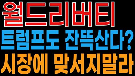 월드리버티파이낸셜 코인 분석 트럼프로 사는 코인 시장에 맞서지 말라 지금은 매집할 때 Youtube