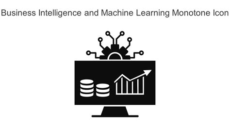 Business Intelligence And Machine Learning Monotone Icon In Powerpoint