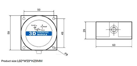 3d Gyroscope Sensor 9 Axis Acceleration Angular Velocity Angle