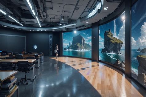 Premium Ai Image Quantum Gravity Futuristic Science Lab