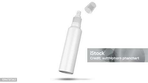 스프레이 보틀 모형 펌프 타입 화이트 컬러 인서트 브랜드 라벨 의료 스킨케어 메이크업 화장품 3d 렌더링 3차원 형태에 대한 스톡 사진 및 기타 이미지 Istock
