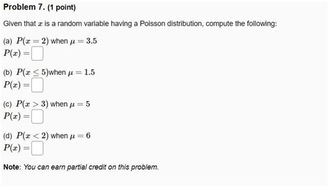 Solved Problem 7 1 Point Given That X Is A Random