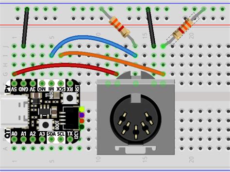 Wiring The Adapter Ibm Pc Keyboard To Usb Hid With Circuitpython Adafruit Learning System