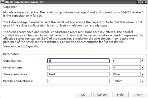 Matlab Simulink Capacitor Doesn T Load In Simulation Electrical