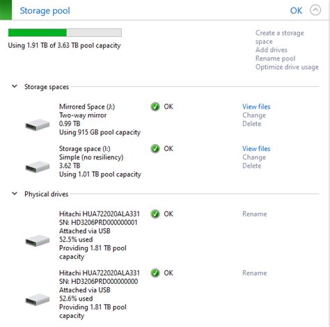 I Cannot Use Any New Storage Spaces I Create From My Storage Pool Solved Windows 10 Forums