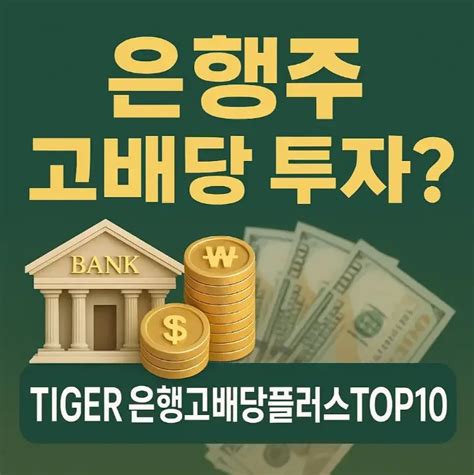 은행주 고배당 투자 Tiger 은행고배당플러스top10