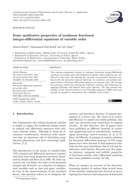 pdf some qualitative properties of nonlinear fractional integro