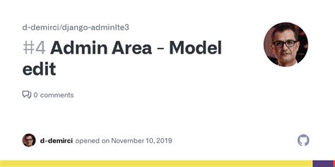 admin area model edit · issue 4 · d demirci django adminlte3 · github