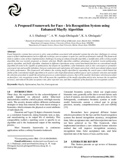 Pdf A Proposed Framework For Face Iris Recognition System Using