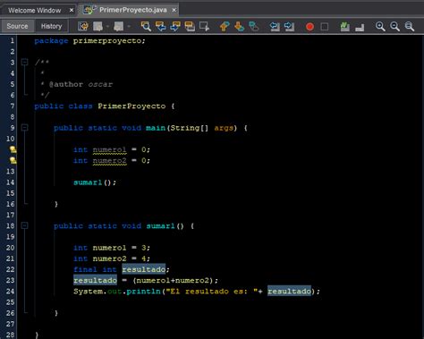 Variables constantes parámetros operadores y salida de datos