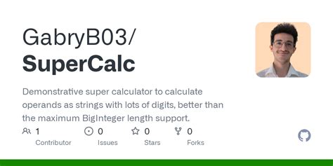 github gabryb03 supercalc demonstrative super calculator to calculate operands as strings