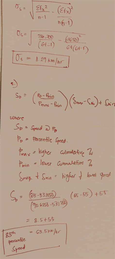 Solved ‘the Following Spot Speed Data Were Obtained From A