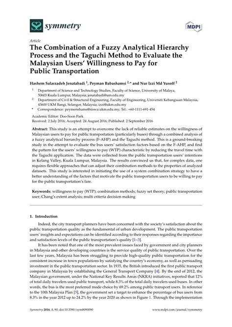 Pdf The Combination Of A Fuzzy Analytical Hierarchy Process And The Taguchi Method To Evaluate