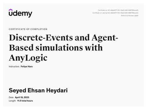 Ehsan Heydari On Linkedin Udemy Course Completion Certificate