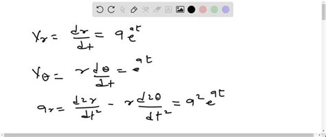 SOLVED Polar Components Of Velocity And Accelerat