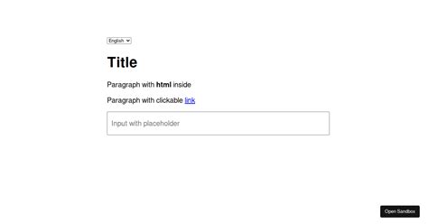 React Translate Component Examples CodeSandbox