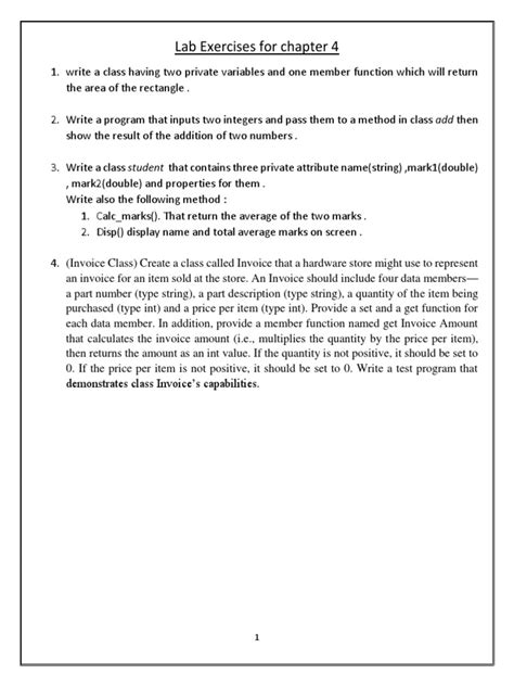 Lab2 C Exercises Pdf