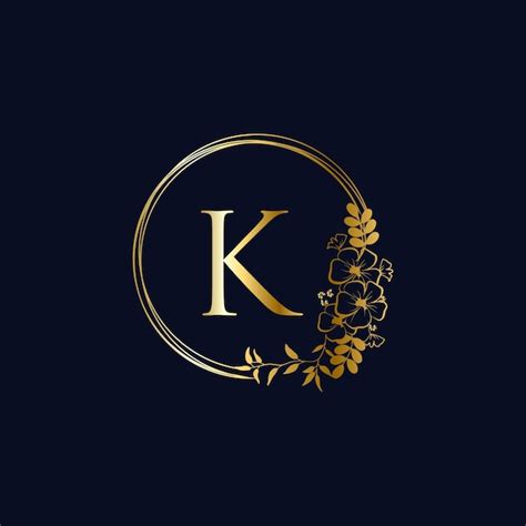 Premium Vector K Initial Logo Wedding Circle Logo Vector Template