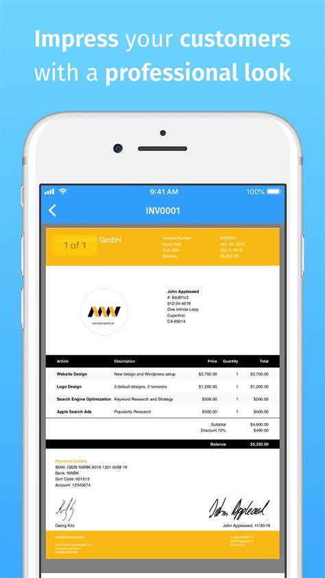 Invoice App Pour Iphone Télécharger