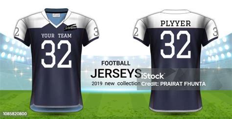 미식 축구 또는 축구 유니폼 유니폼 현실적인 그래픽 디자인 프레 젠 테이 션 이랑 서식 파일 아트 워크 텍스트 이미지 로고