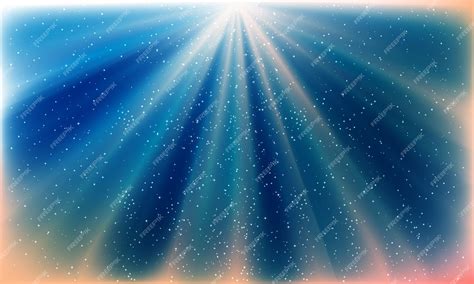 빛과 Bokeh 효과와 블루 그라데이션 배경입니다 프리미엄 벡터