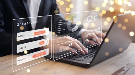 Premium Photo Businessman Works On Laptop Showing Business Analytics