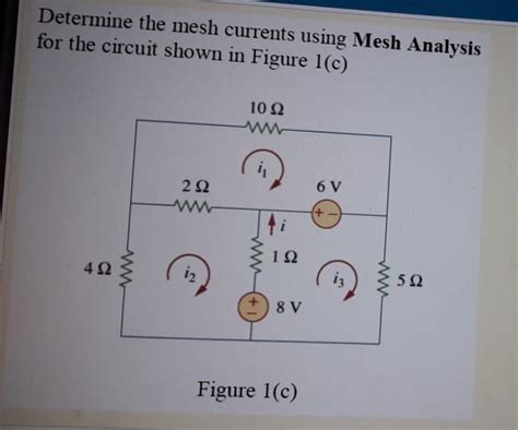 Solved Determine The Mesh Currents Using Mesh Analysis For Chegg