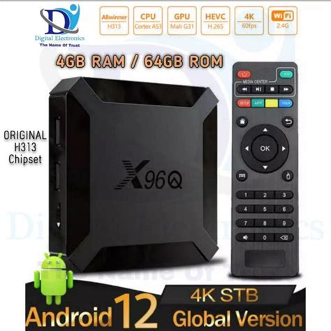 X96q 4gb 64gb Android 12 Quad Core 4k Android Smart Tv Box Allwinner H313 Quad Core