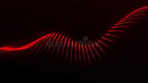 Abstract Digital Background Dynamic Wave Of Glowing Particles Data