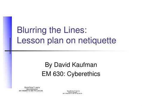 Ppt Blurring The Lines Lesson Plan On Netiquette Powerpoint