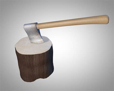 деревянный топор 3D Модель $5 - .c4d .3ds - Free3D