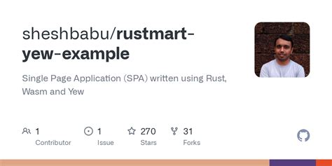Github Sheshbaburustmart Yew Example Single Page Application Spa Written Using Rust Wasm