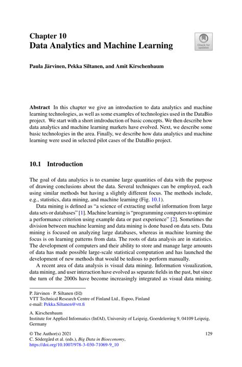 pdf data analytics and machine learning