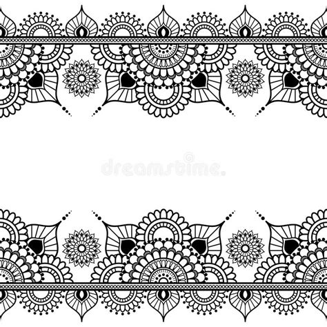 Mehndi Indian Henna Tattoo Pattern Or Background Stock Vector