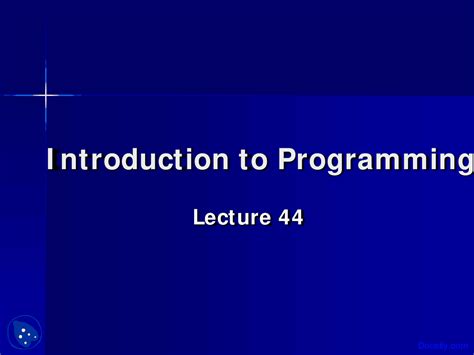 Class Matrix Introduction To Programming Lecture Slides Docsity