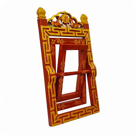 Tibetan Ritual Wooden Book Shelf Traditional Color Painted Price US 40 Ritual Item Main