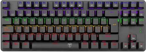 T DAGGER TGK313 BORA Gaming Mechanical Keyboard Rainbow LED Lighting TKL Size 87 Key AR EN