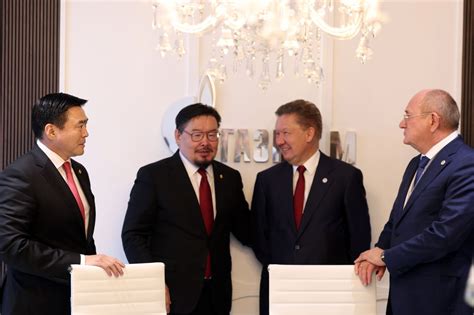 Ерөнхий сайд Г Занданшатар “Газпром” НХН ийн Удирдах зөвлөлийн дарга А Б Миллерийг хүлээн авч