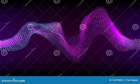 Abstract Binary Wave Digital Code Background Cybersapace And