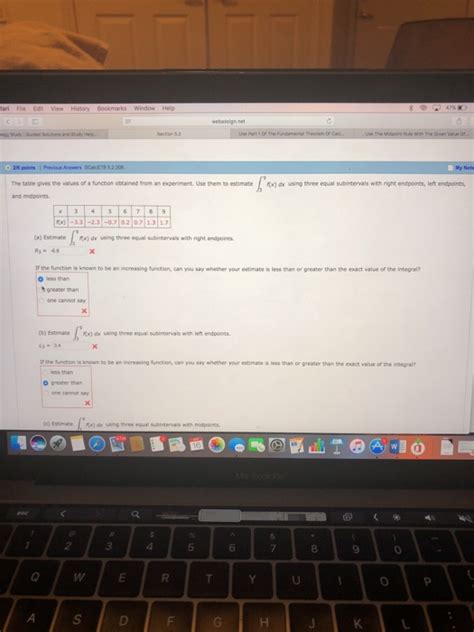 Solved The Table Gives The Values Of A Function Obcained Chegg Com