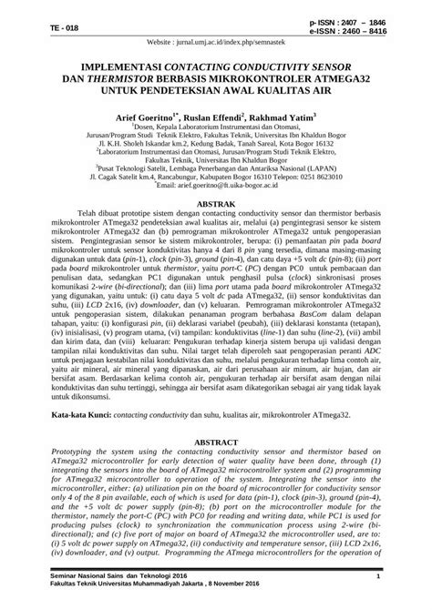 Pdf Implementasi Contacting Conductivity Sensor Dan … Dokumen Tips