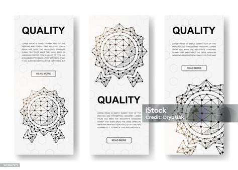 세 개의 수상 메달 다각형 수직 배너 세트 3d 연결된 점으로 낮은 폴리 기호를 보상합니다 홈페이지 디자인을 위한 수직 그림 Championship에 대한 스톡 벡터 아트