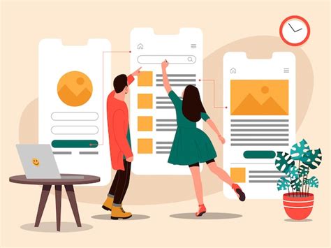 Premium Vector User Interface Design Illustration