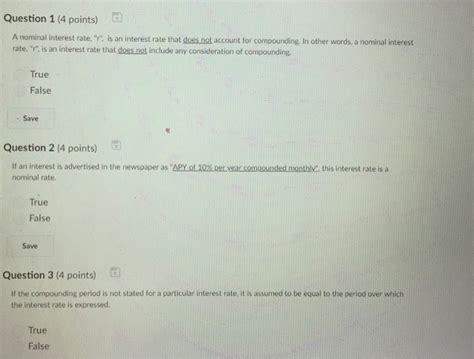 Solved Question Points A Nominal Interest Rate R Is Chegg