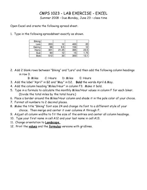 12 Questions In Lab Exercise Computing For Science Majors Cmps 1023