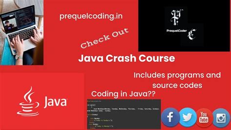 Prequelcoder Sequel Java Crash Course Source Codes Available In Description