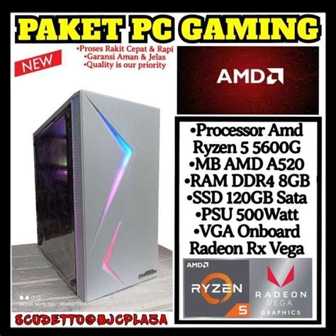 Jual Pc Gaming Amd Ryzen G Gb Vga Rx Vega Bukan Ryzen G Di Seller Manguni Store