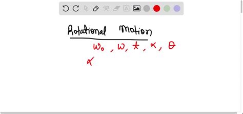 Solved Equations For Rotational Motion At Constant Angular Acceleration