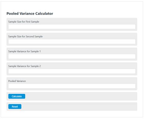 Pooled Variance Calculator Calculator Academy